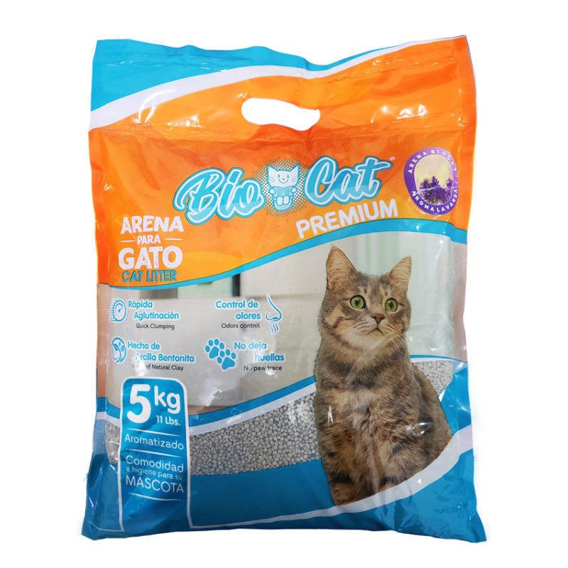 BIOCAT Premium Arena Sanitaria Perlada y Perfumada 5 KG